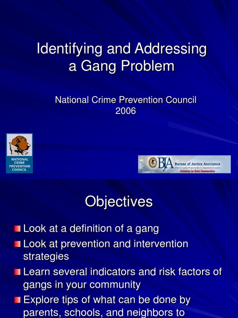 Identifying and Addressing A Gang Problem | PDF | Gang | Juvenile ...