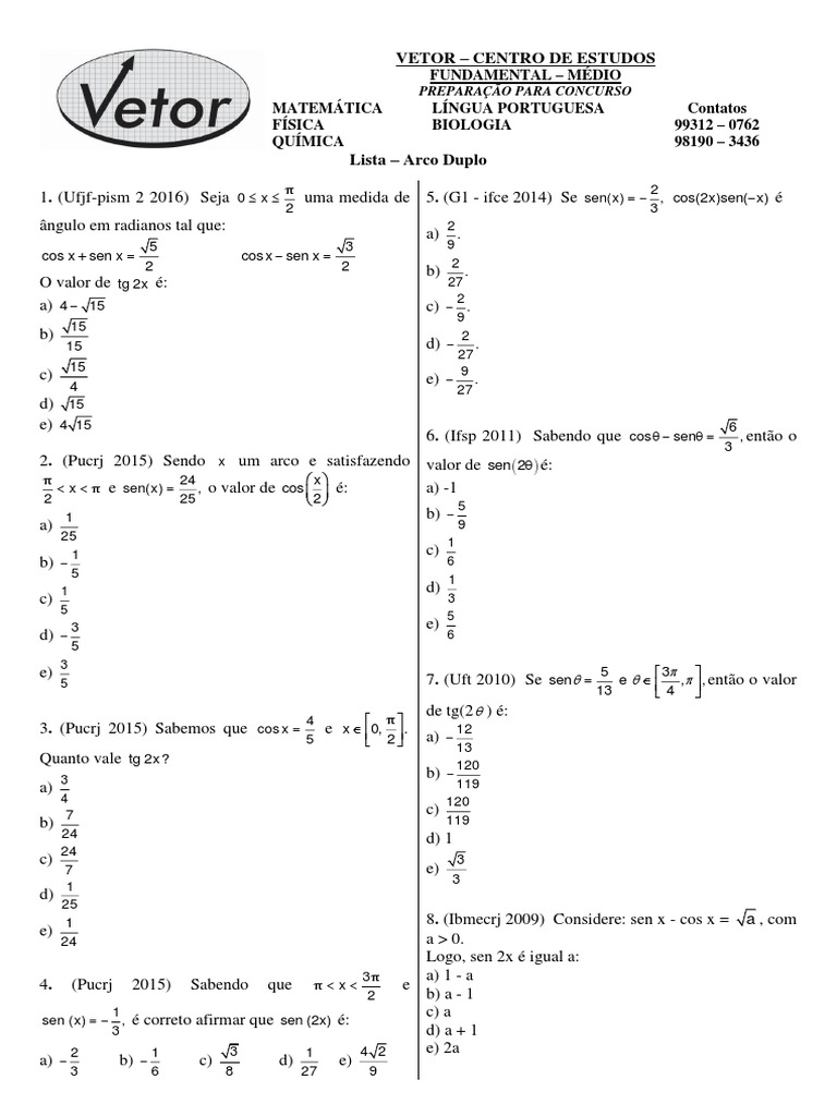 Lista - Arco Duplo | PDF