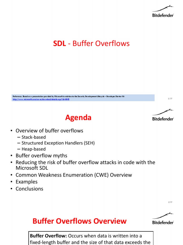 SDL - Buffer Overflows | PDF | Computer Architecture | Computer Data