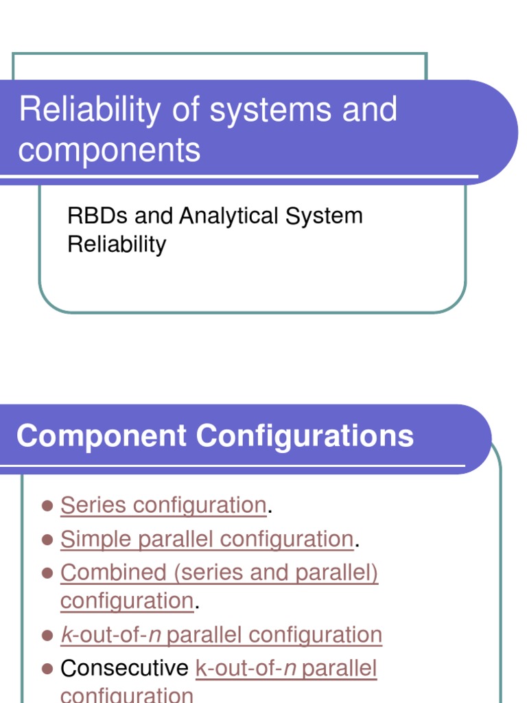 1-2c RBD - Pps | PDF | Reliability Engineering | Engineering