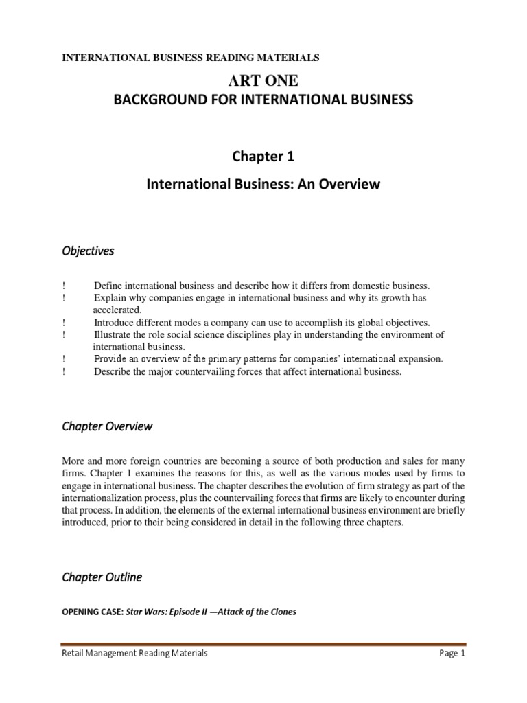 International Business Reading Materials-Final | PDF | International ...