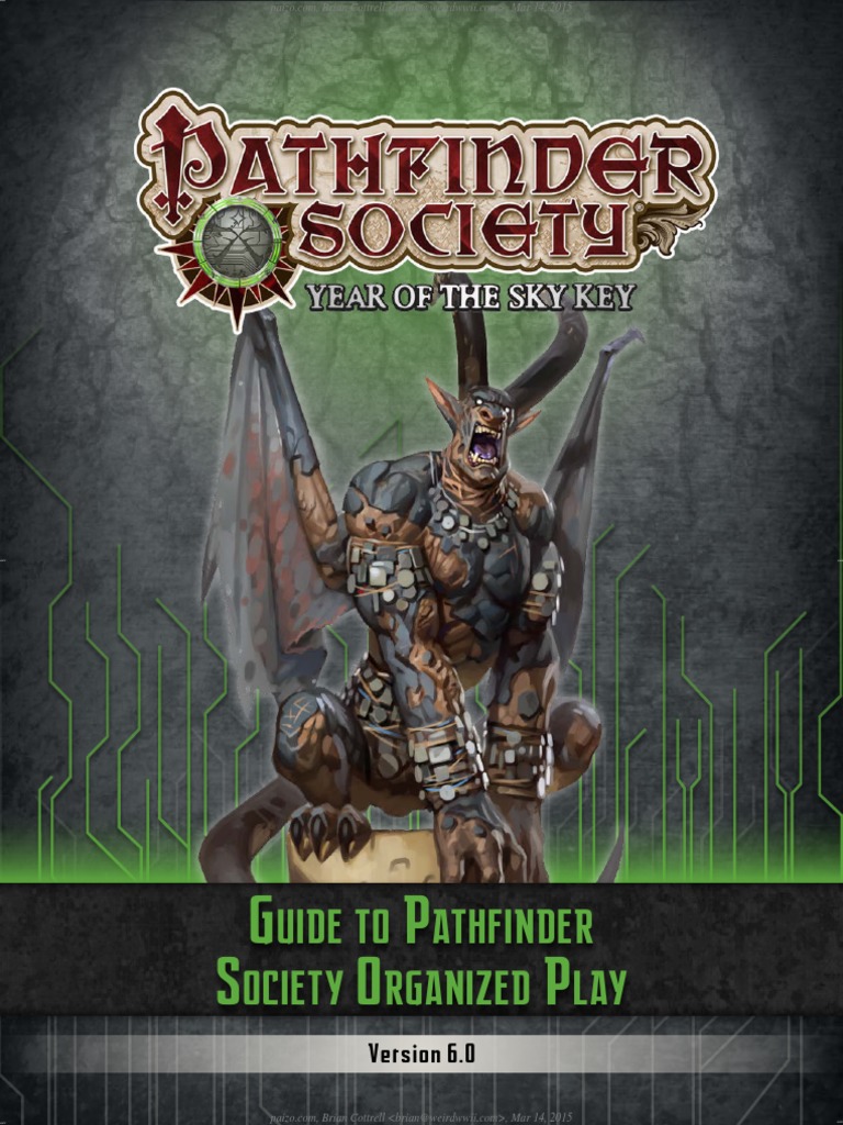 +2014 (6.0) Guide To Pathfinder Society Organized Play DONE | PDF ...