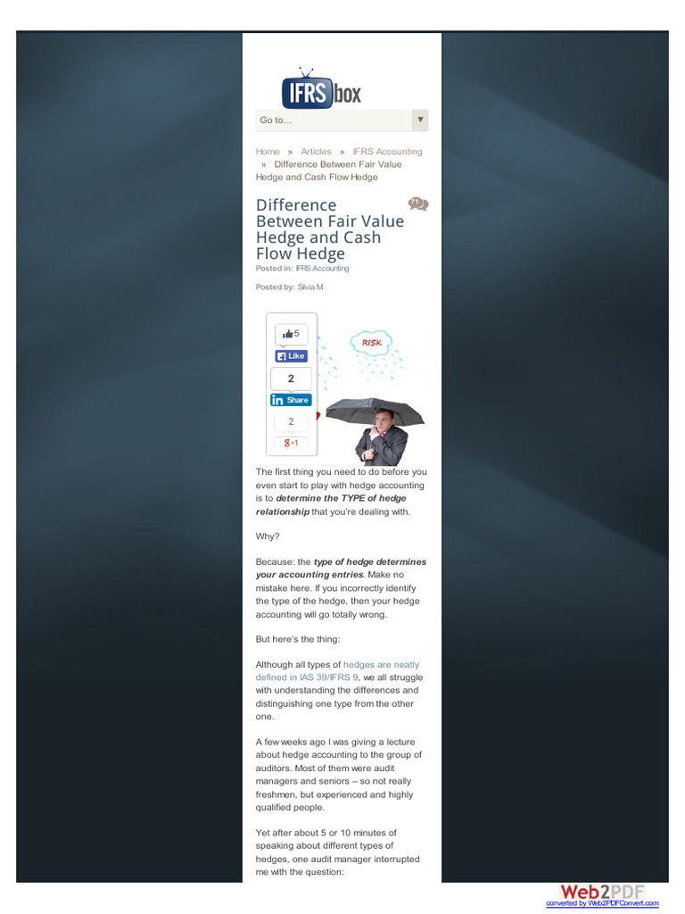 Difference Between Fair Value Hedge and Cash Flow Hedge | PDF | Swap (Finance) | Hedge (Finance)