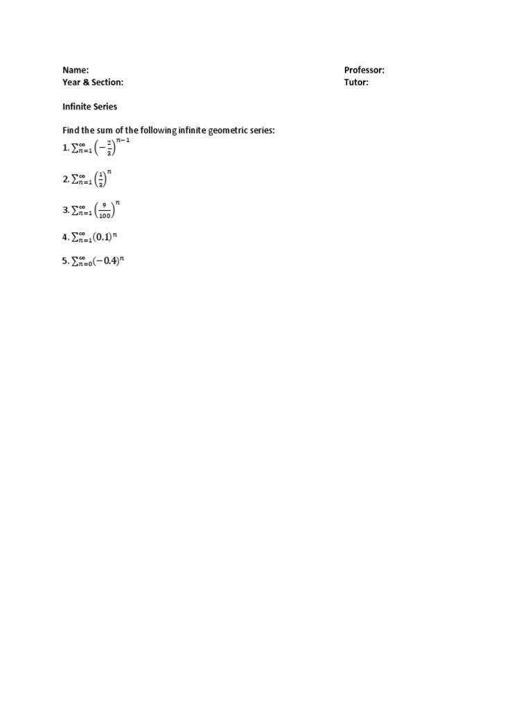 summing-infinite-geometric-series-calculating-the-sums-of-five
