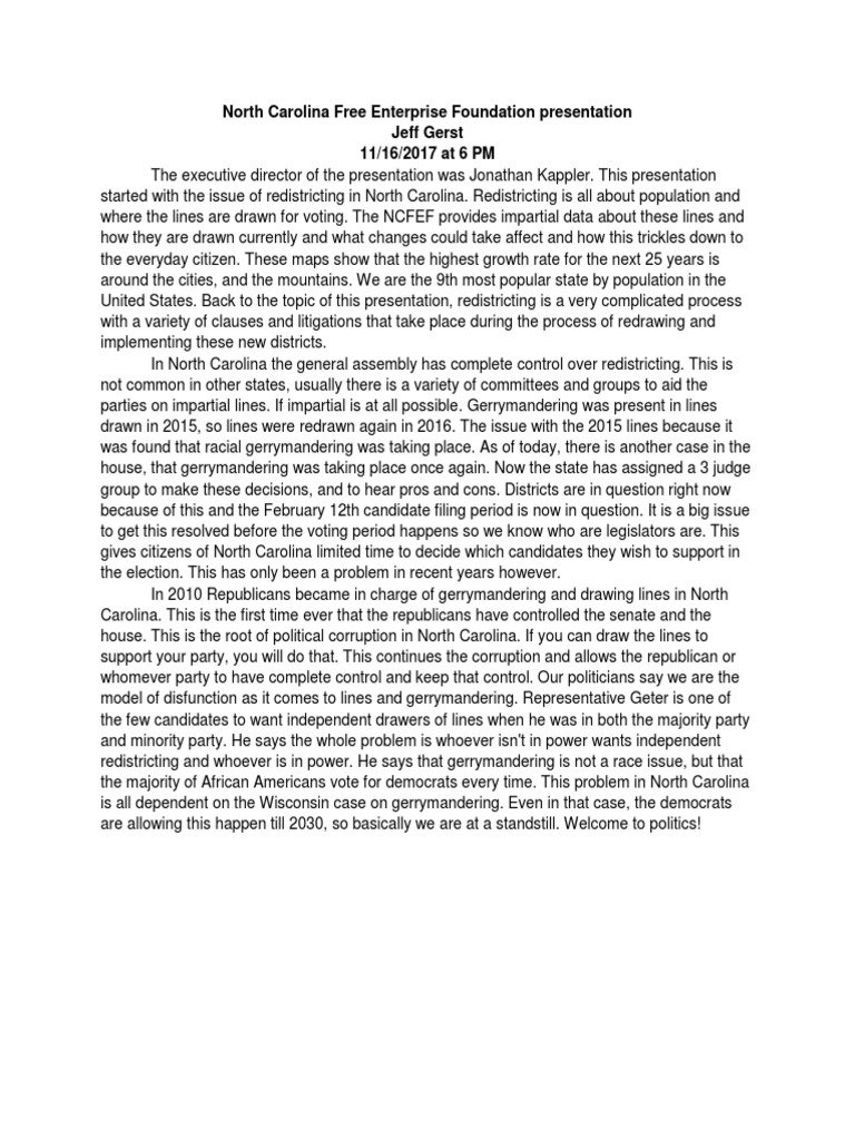 Extra Credit Paper | PDF | Gerrymandering | Redistricting