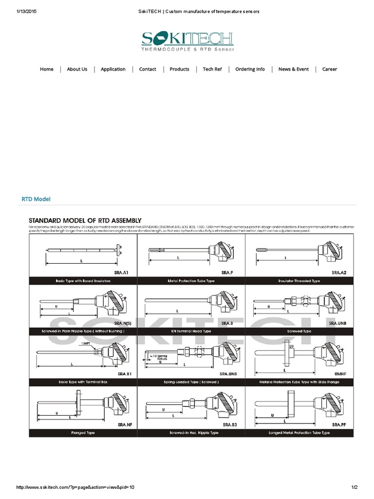 Custom Temperature Sensors by SokiTECH | PDF | Tools | Thermodynamic ...