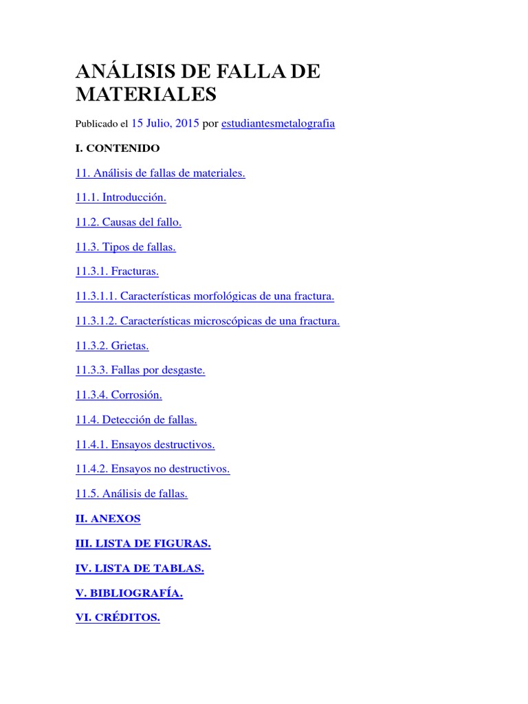 Análisis de Falla de Materiales | PDF | Corrosión | Fatiga (material)