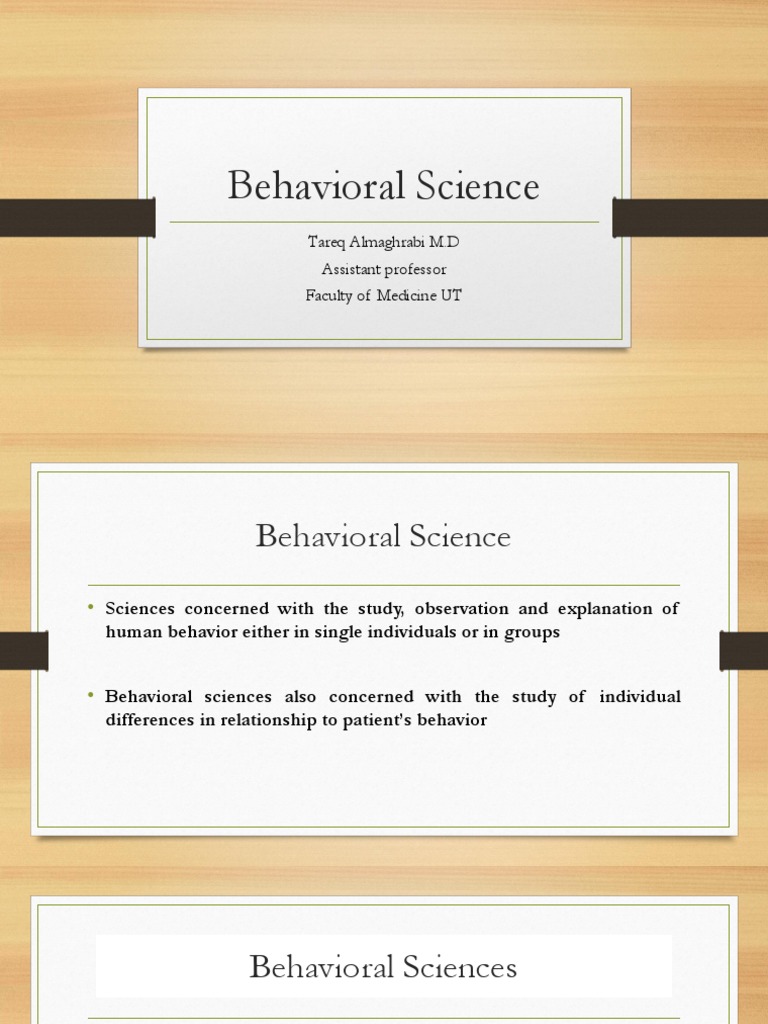 Behavioral Science | PDF | Ethology | Behavioural Sciences