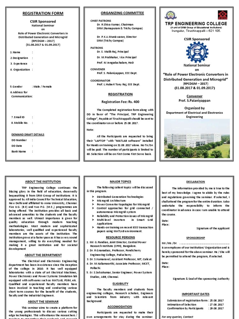 CSIR-Seminar-Brochure.pdf | Distributed Generation | Science And Technology