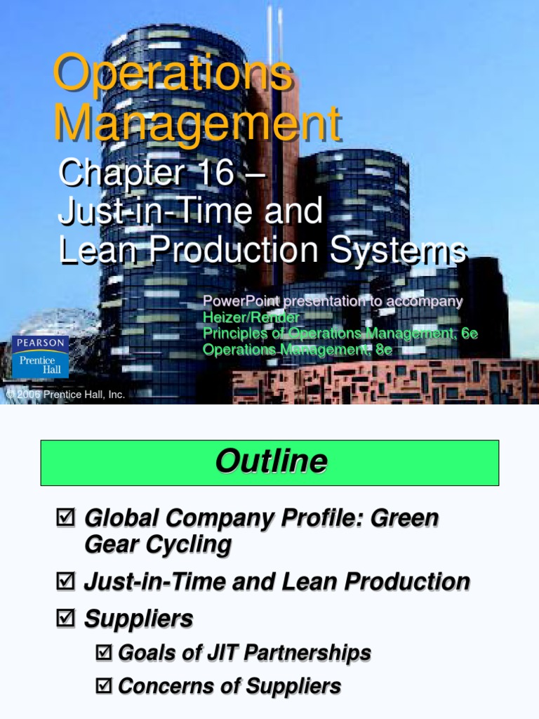 Lean System Methods in Operation Management | PDF | Lean Manufacturing ...