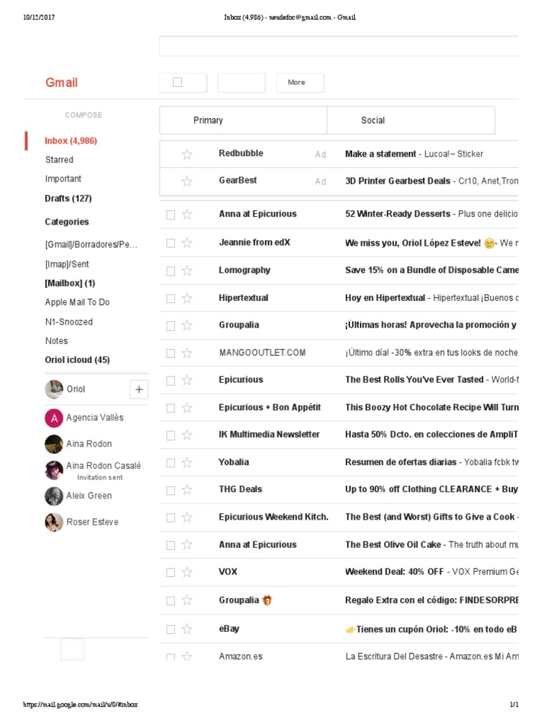 Inbox (4,986) | PDF | Network Service | World Wide Web