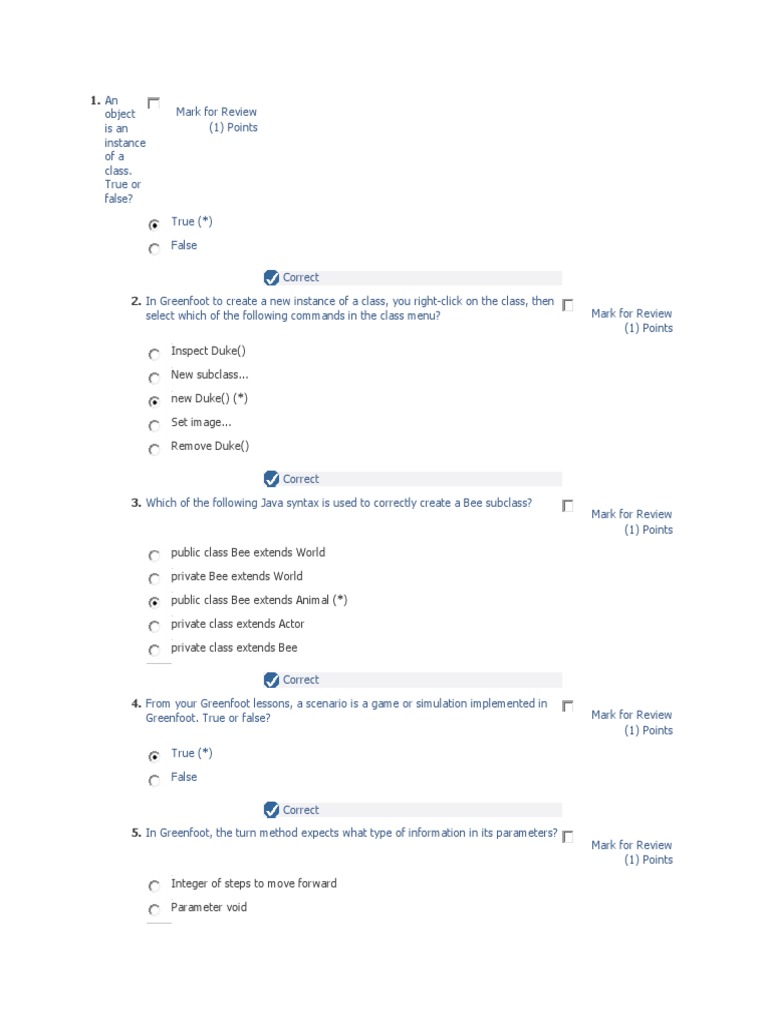 Quiz 3-1 Java Fundamental | Download Free PDF | Class (Computer Programming) | Method (Computer ...
