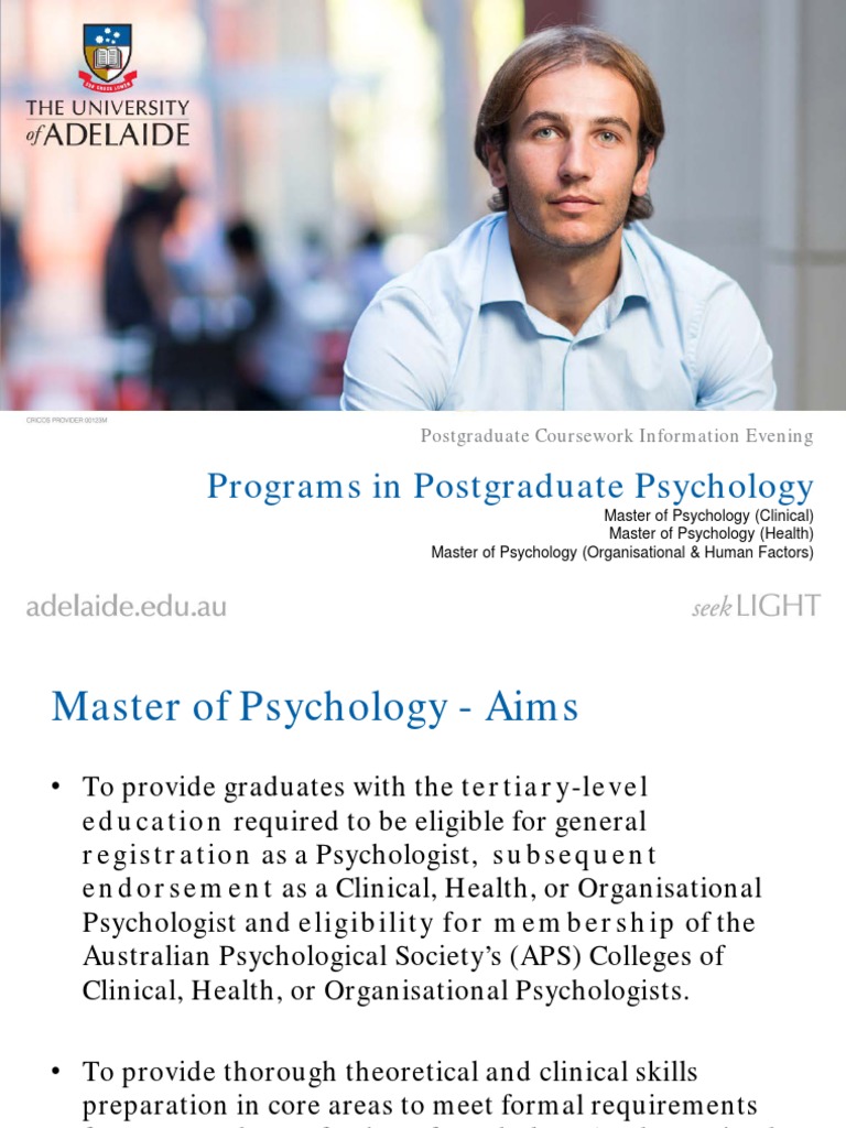 Postgraduate Psychology Programs Overview Pdf Health Psychology