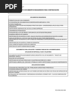 Check List Documentos para Contratación | PDF