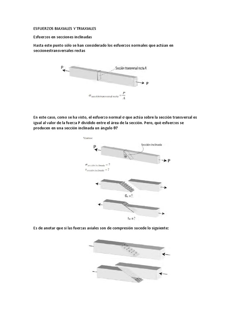 Esfuerzos Biaxiales y Triaxiales | PDF