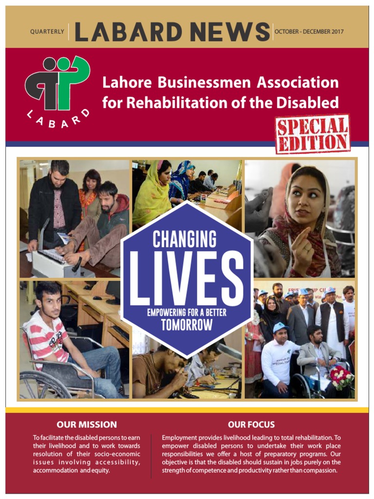 LABARD Newsletter October 17 | PDF | Disability | Pakistan