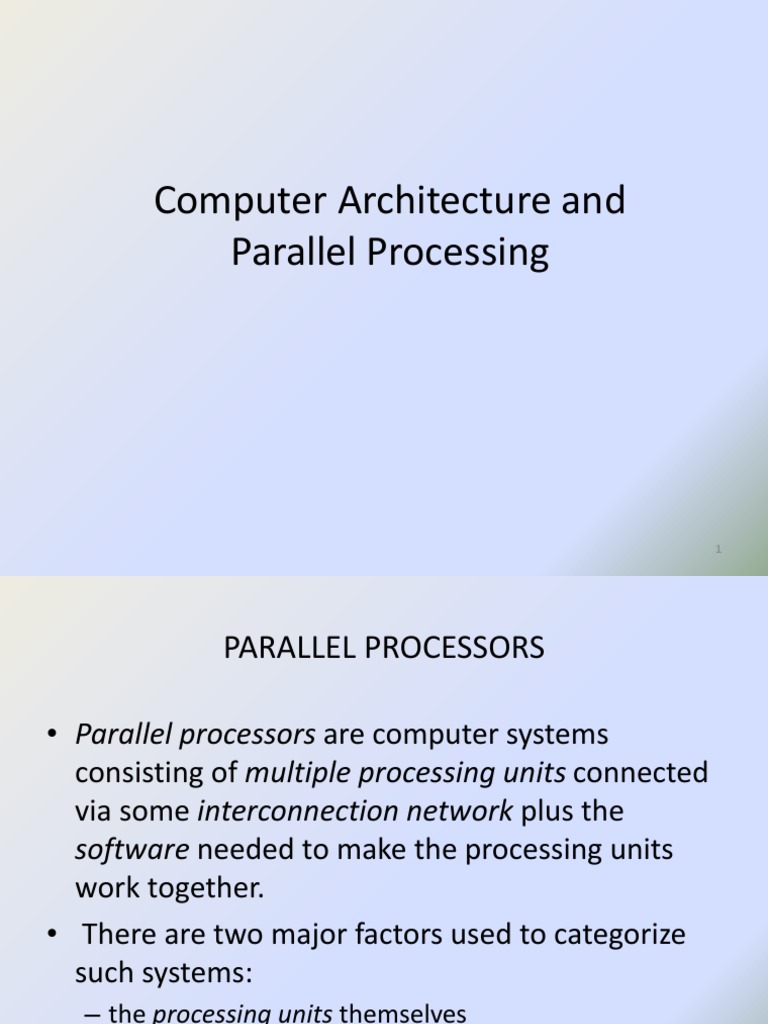 Computer Architecture and Parallel Processing | PDF | Parallel ...
