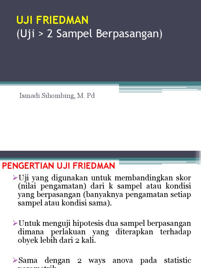 Uji Friedman | PDF