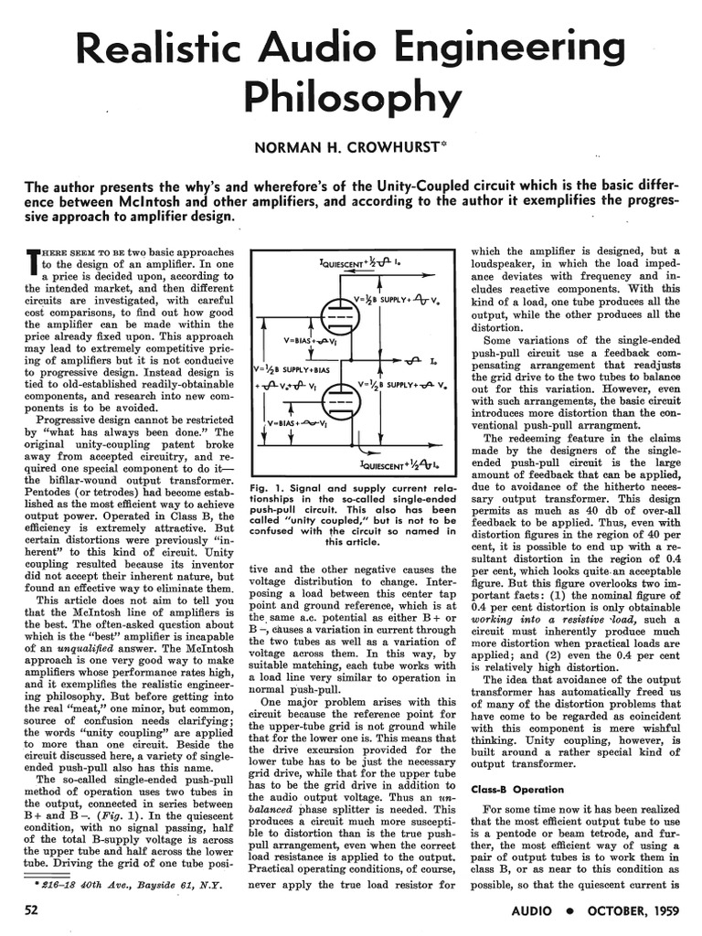 Realistic Audio Engineering Philosophy (Unity-Coupled Circuit) - Nornan ...