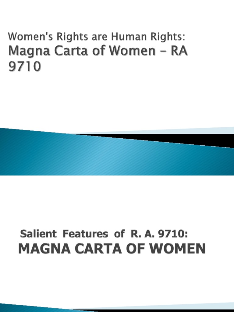 Magna Carta of Women | PDF | Human Rights | Gender Equality