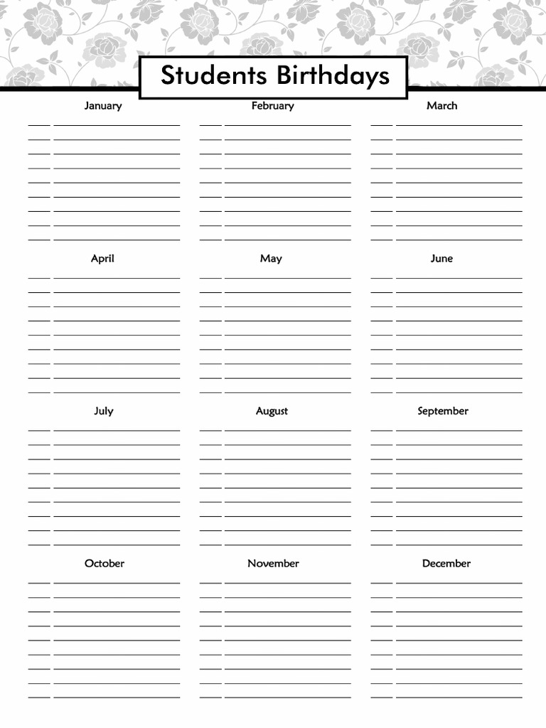 Student Birthdays Celebration Guide | PDF