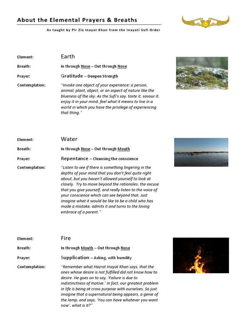 Elemental Prayers and Breaths Guide | PDF | Prayer | Religious ...