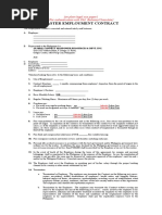 POEA Standard Employment Contract | PDF | Working Time | Employment