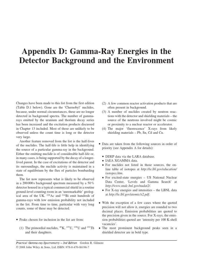 Gammaray Background | PDF | Gamma Ray | Temporal Rates