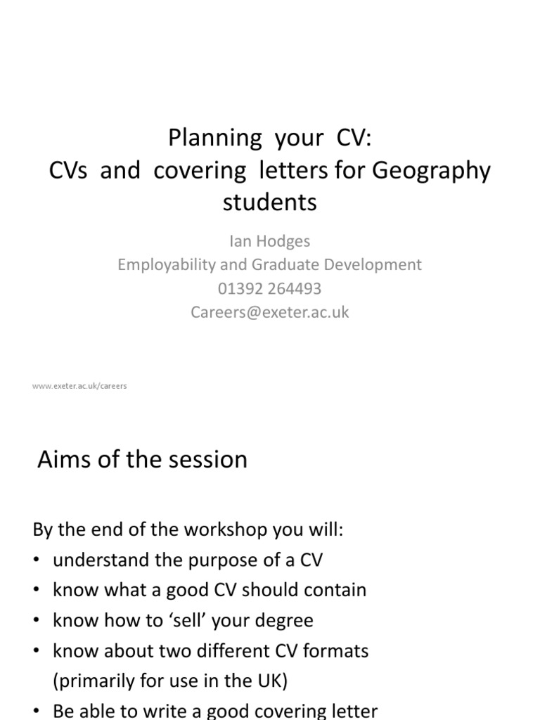 Geography CV and Cover Letters 2012-13 | PDF | Geography | Cognitive ...