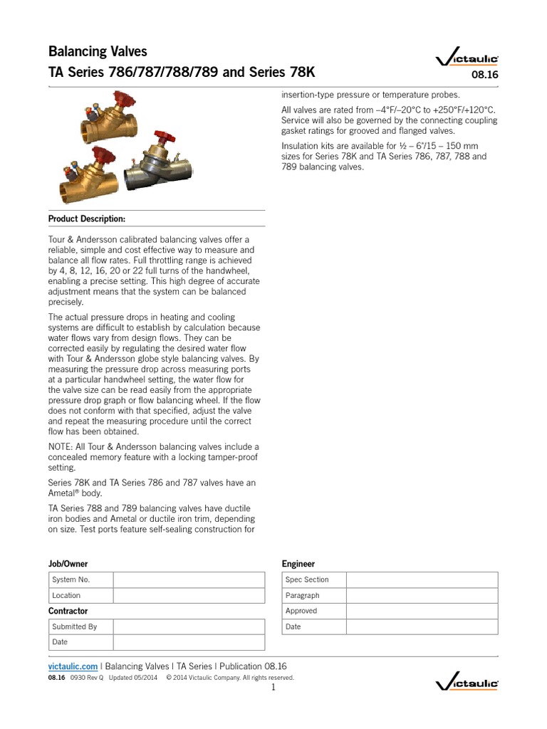 Balancing Valve | PDF | Valve | Flow Measurement