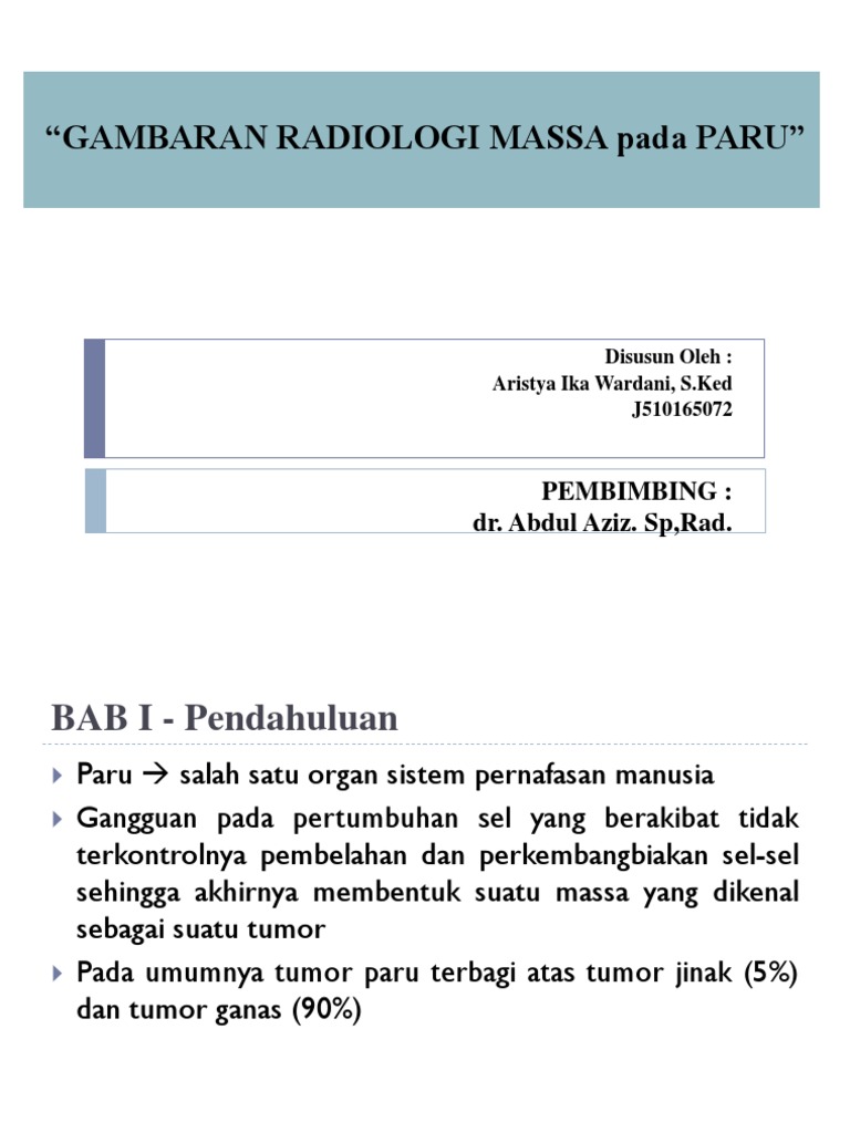 Radiologi Massa Paru | PDF