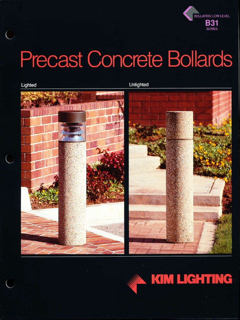 Kim Lighting B31 Precast Concrete Bollard Brochure 1993 | PDF ...