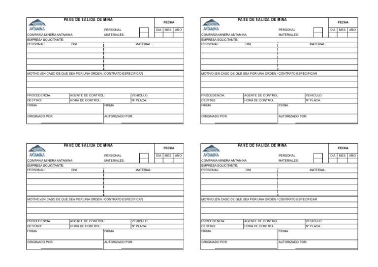 Pase de Salida | PDF