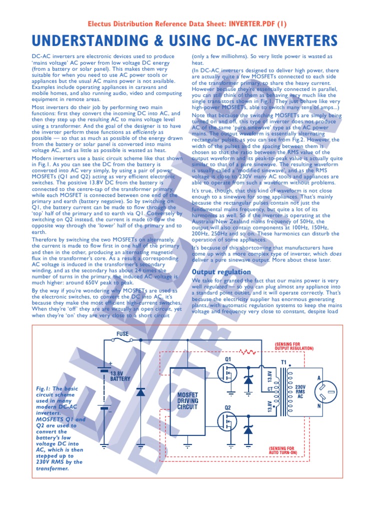 Understanding & Using Dc-Ac Inverters: Electus Distribution Reference ...