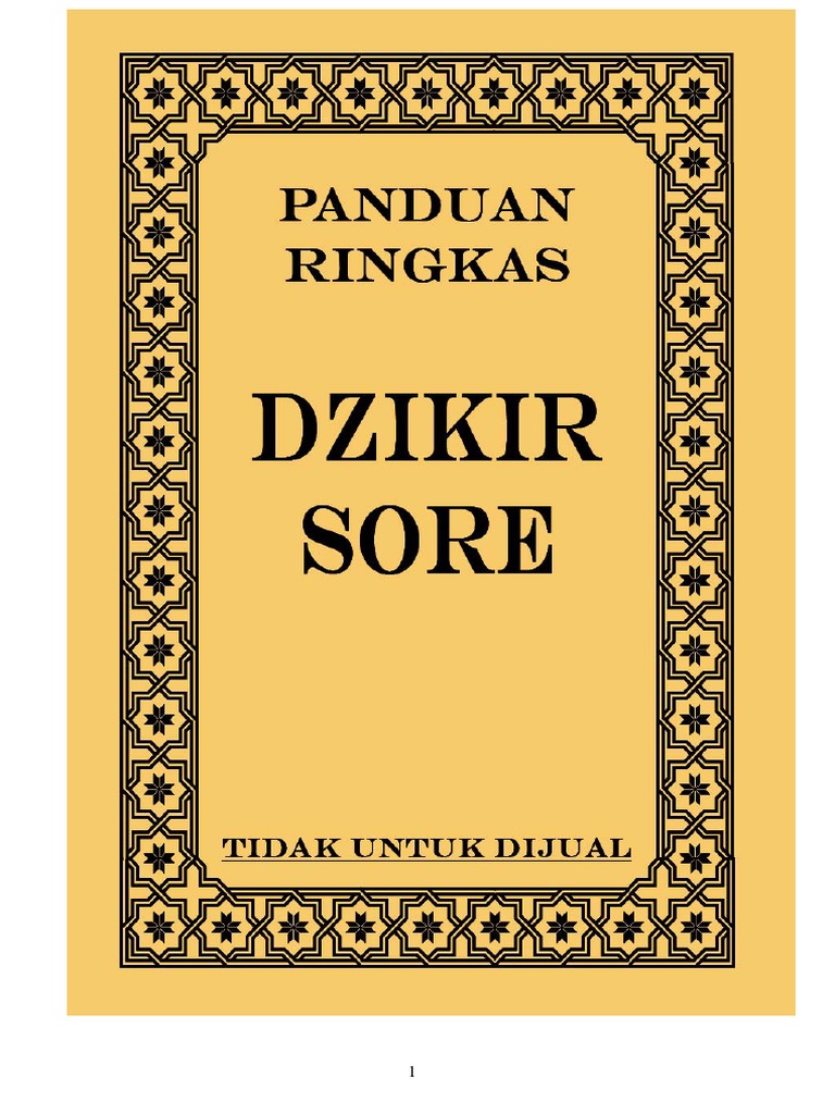 Dzikir Petang: Perlindungan dan Keutamaan | PDF | Seni & Disiplin ...