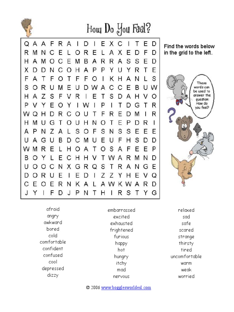 Find The Words Below in The Grid To The Left | PDF