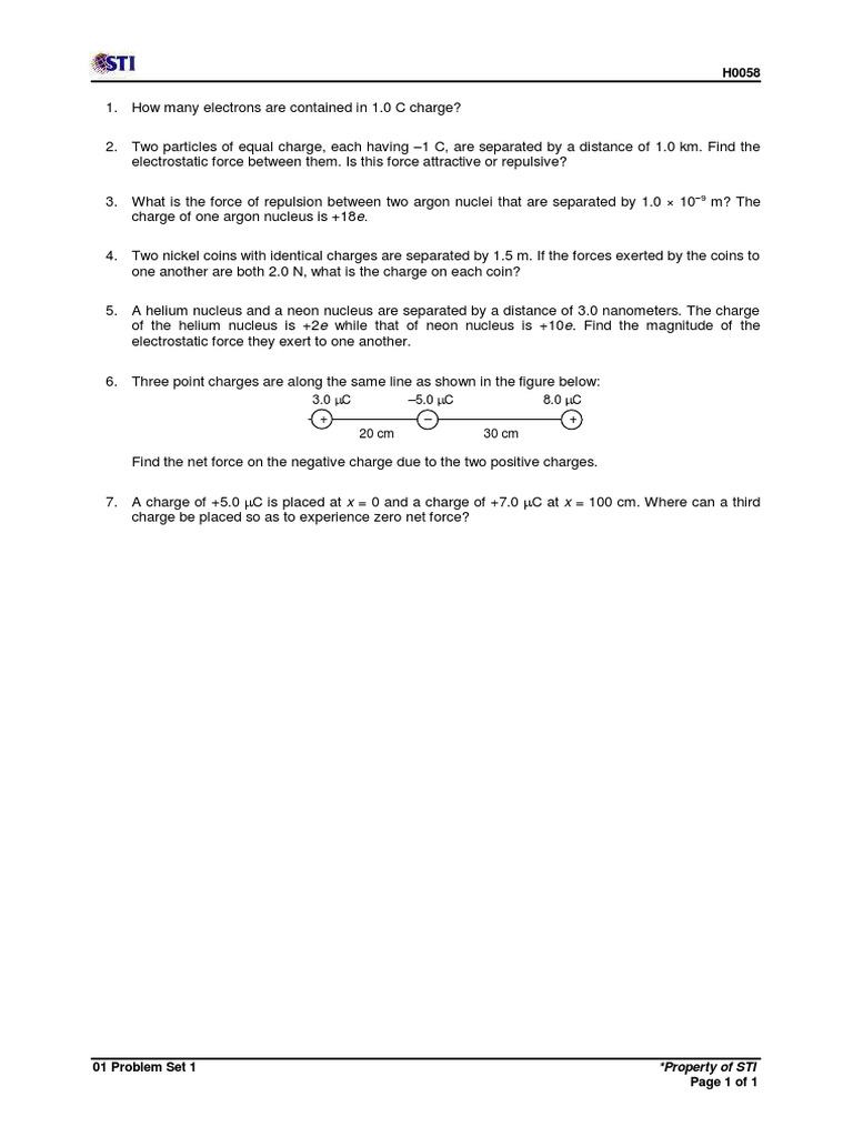 01 Problem Set 1 | PDF