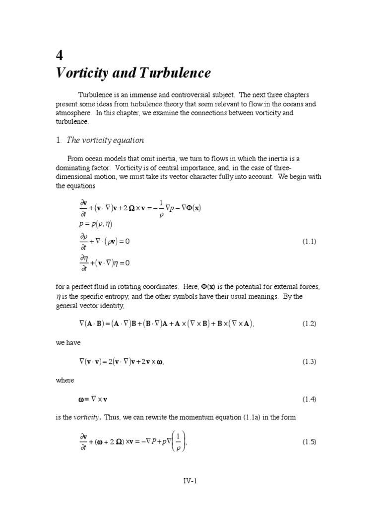 Vorticity and Turbulence | PDF | Turbulence | Vortices