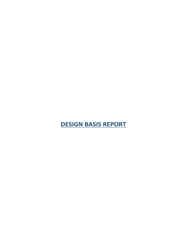 Guidelines for Developing a Comprehensive Design Basis Report for ...