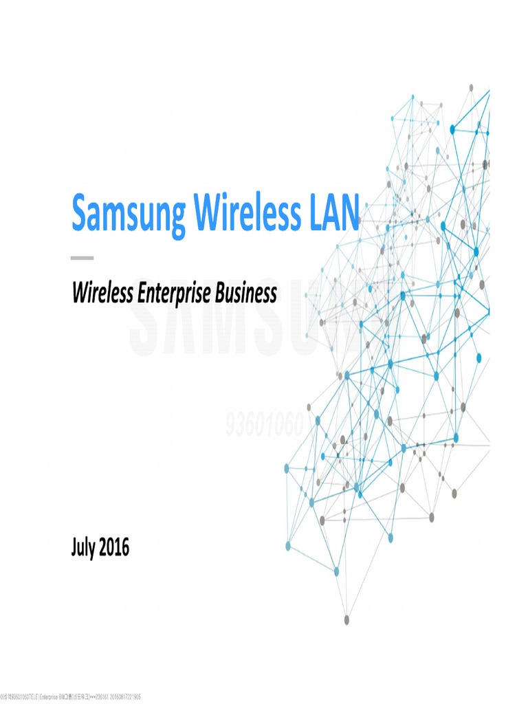 Overview Samsung Wireless LAN Solution - 2016 July | PDF | Wireless ...