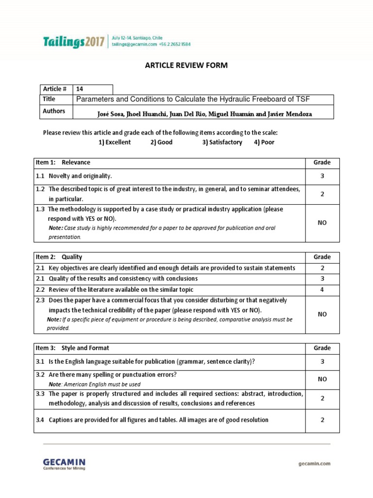 14 Article Review Form | PDF | Business