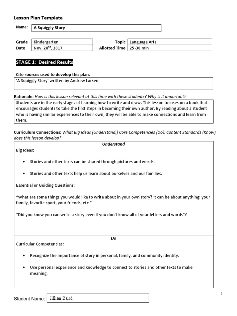 Teaching 'A Squiggly Story' in K-1 | PDF | Curriculum | Lesson Plan