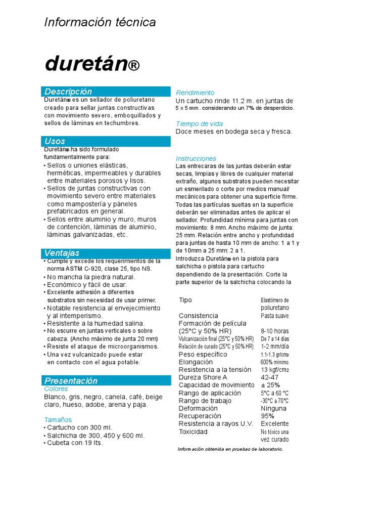 Duretan | PDF | Aluminio | Materiales de construcción