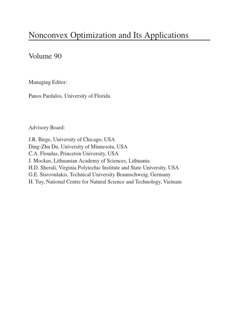 Vol 90 Generalized Convexity And Vector Optimization Pdf Nonlinear Programming