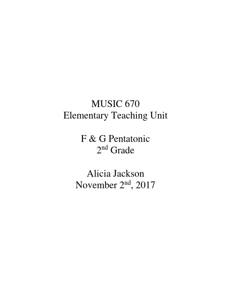Elementary Unit | PDF | Musicology | Performing Arts