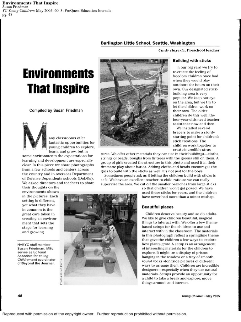 Environments That Inspire | PDF