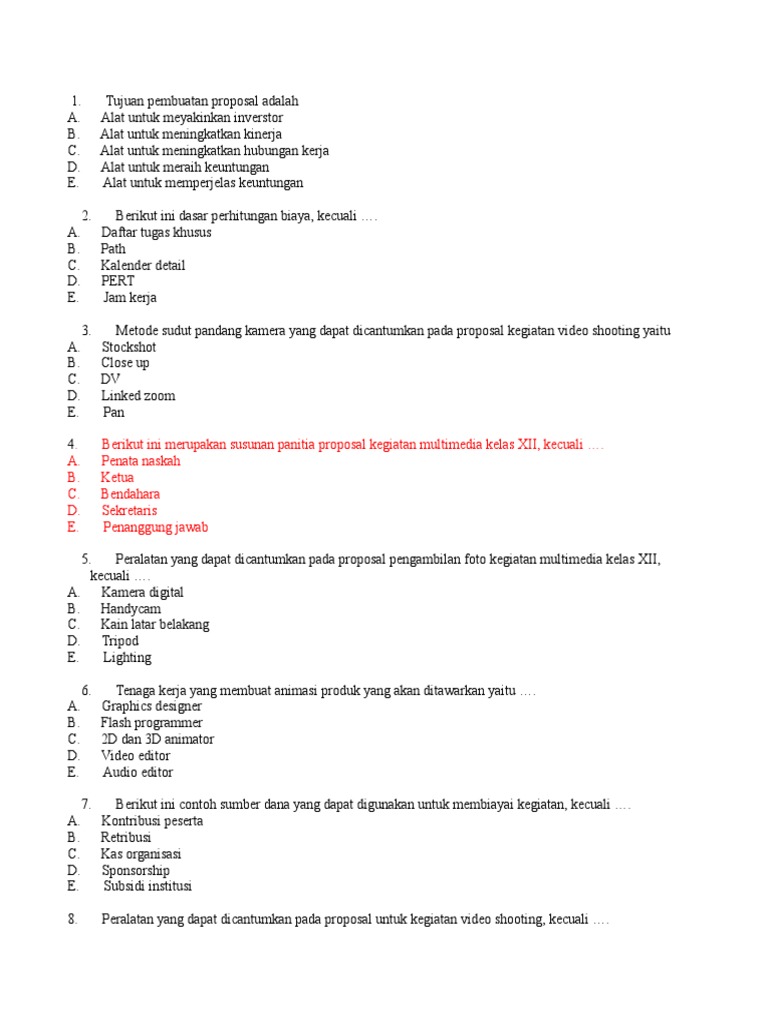 Soal Proposal Penawaran | PDF