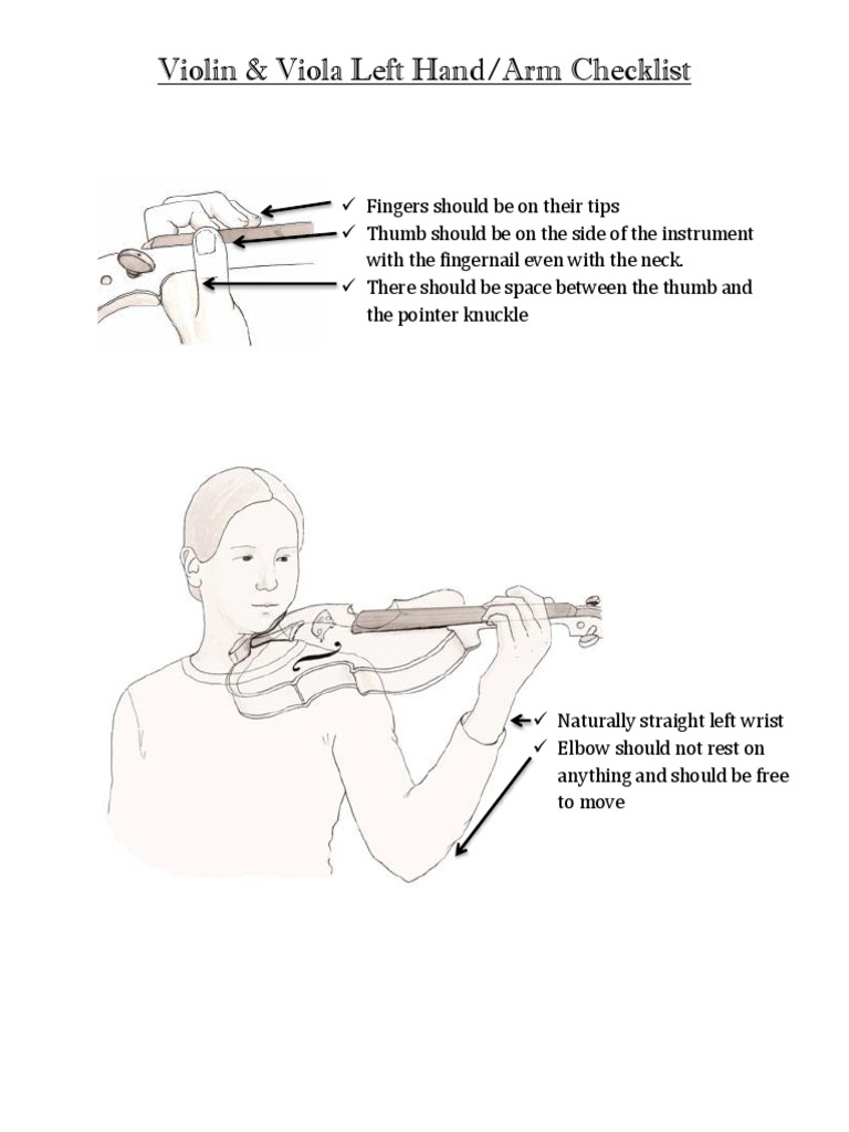 Violin & Viola Left Hand Checklist | PDF