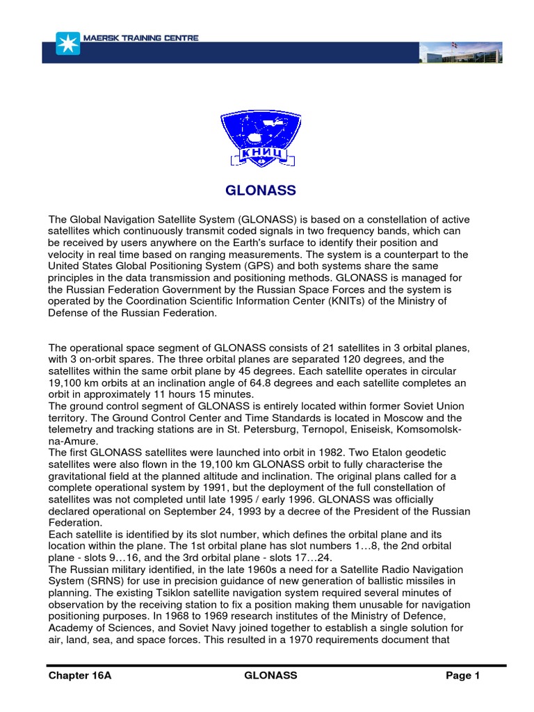 16a Glonass | PDF | Satellite | Outer Space