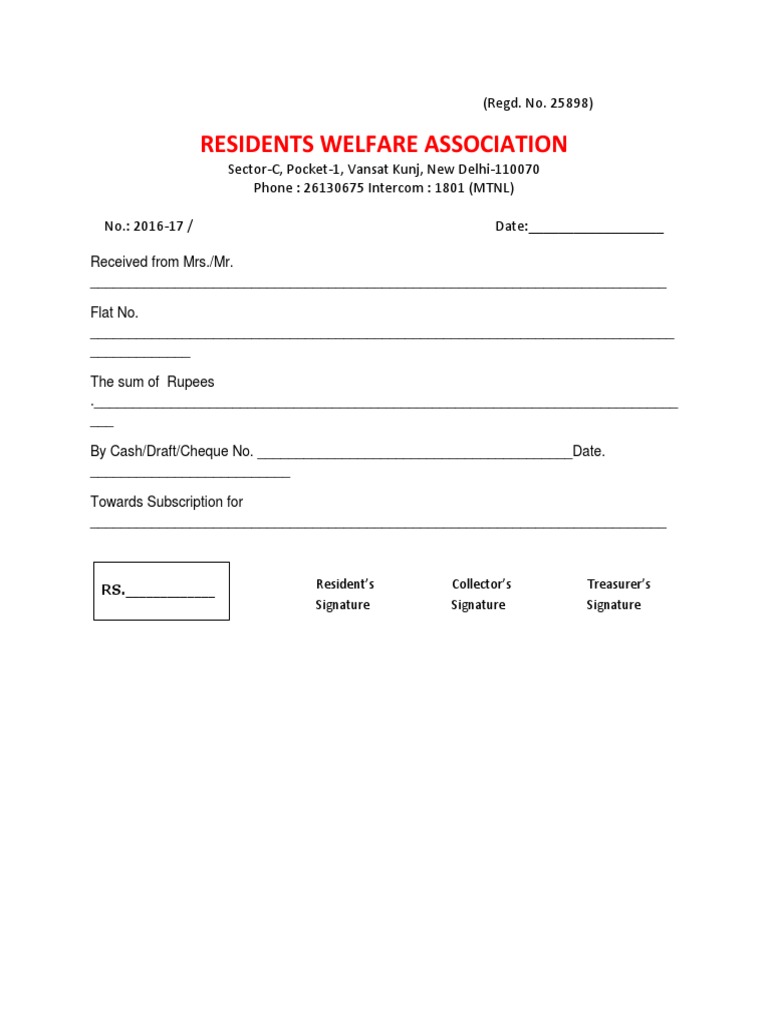 Residents Welfare Association Bill | PDF